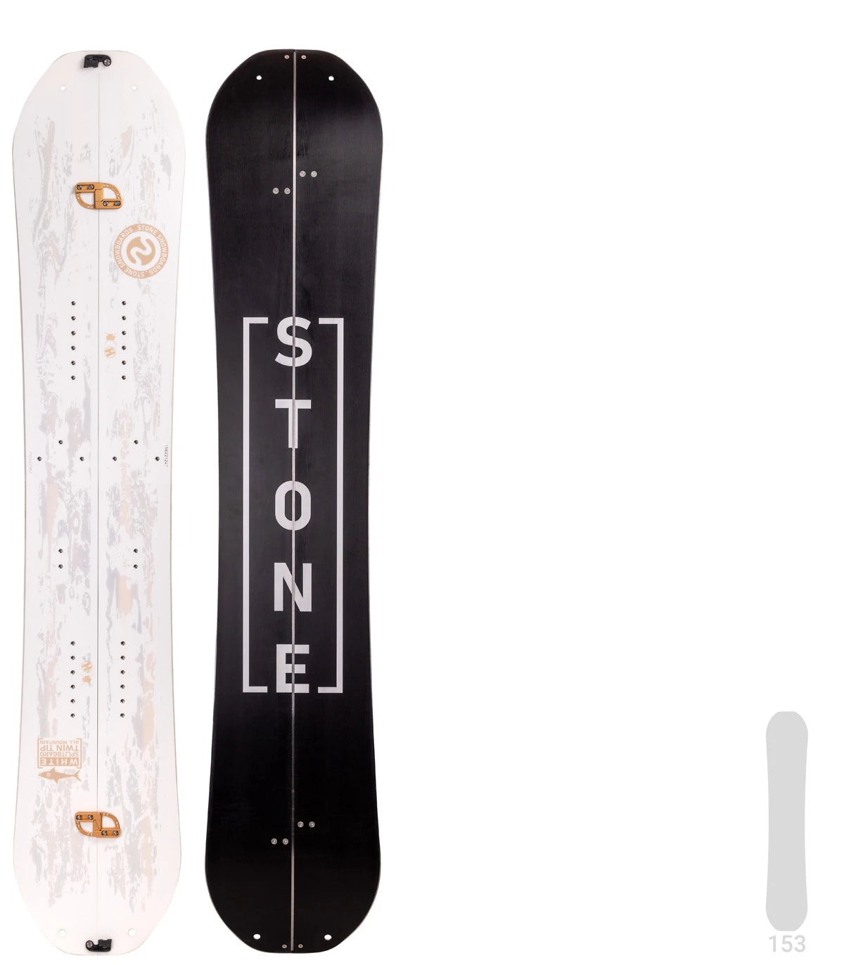 Adult splitboard - White Split – Stone Snowboards Canada